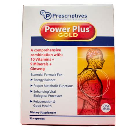 Power Plus Gold Multi Vitamins And Minerals 30 Capsule Sifsaf