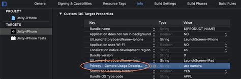 Ios Project Configuration — Easyar Sense Unity Plugin 420 Documentation