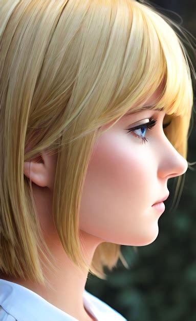 Premium Photo Blond Girl Profile