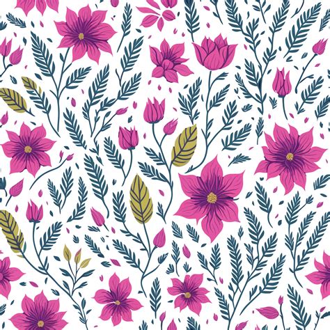 Flower Pattern Design Illustration Beautiful Elegant Floral Pattern Art For Print Wallpaper