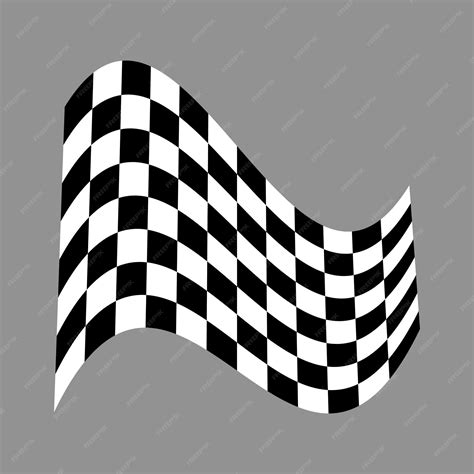 레이스 우승 배경 벡터 일러스트 레이 션에 대 한 흰색 배경 디자인에 체크 무늬 깃발 물결 프리미엄 벡터