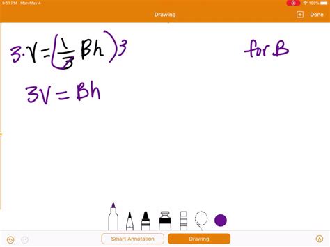 SOLVED Solve For The Indicated Variable V B H For B