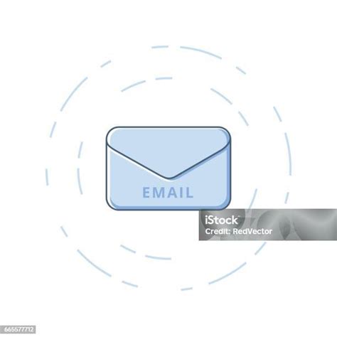 벡터 일러스트 레이 션 채워진된 굵은 윤곽선의 봉투 이메일 아이콘 전자 메일 마케팅 뉴스 레터의 그래픽 디자인 컨셉 가득 찬에