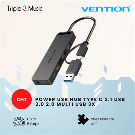 Jual Vention Cht Power Usb Hub Type C Usb Multi Usb X Shopee Indonesia