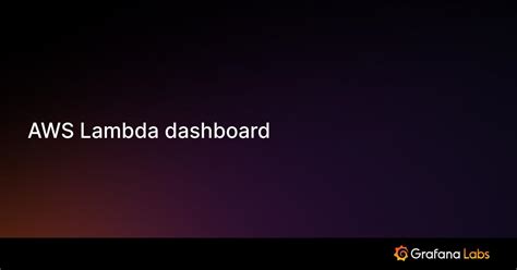 Aws Lambda Dashboard Grafana Cloud Documentation