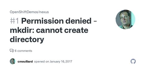 Permission Denied Mkdir Cannot Create Directory Issue 1