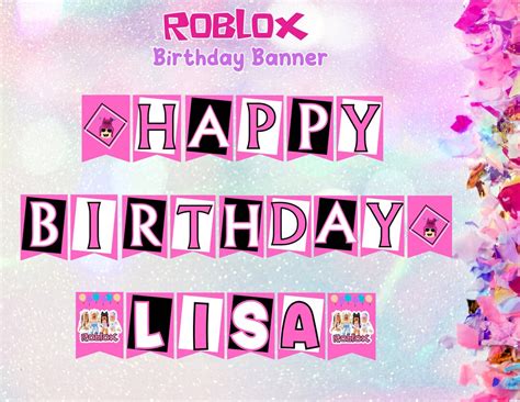Roblox Girl Birthday Banner Roblox Birthday Roblox Banner Etsy My Xxx Hot Girl