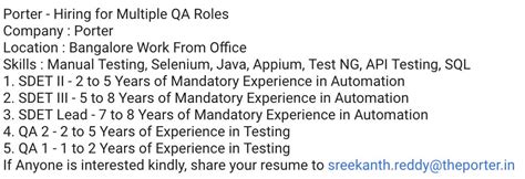 Job Curator Testing Space On Linkedin Qa Bangalore Follow Jobcurator Testing Jobs