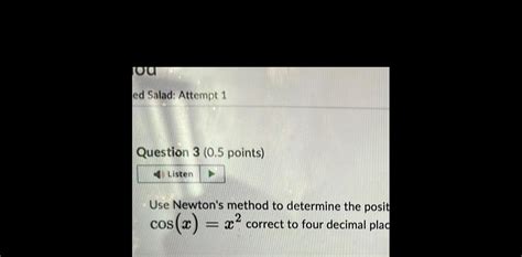 [answered] jou ed salad attempt 1 question 3 0 5 points listen use kunduz