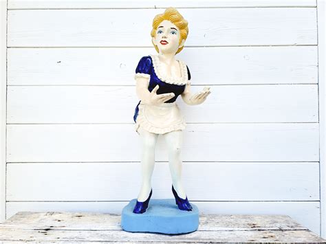 Rare Vintage Pin Up 50s Waitress • Vintage Advertising Object • Pinup