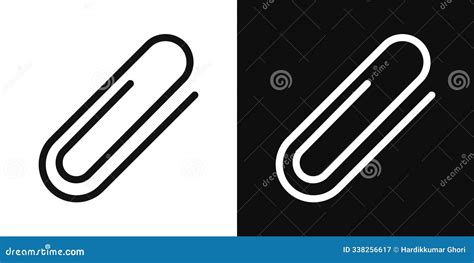 Attachment Clip Icon Set Paperclip Vector Symbol File Or Image Attach Sign Stock Vector
