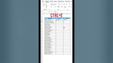 Excel Separate First And Last Names Excel Exceltips Exceltutorial College Excelformula