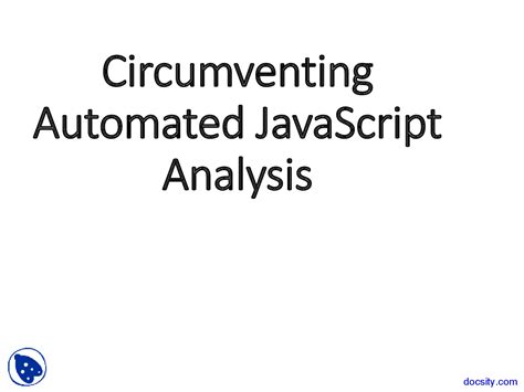 Circumventing Automated Java Script Introduction To Java Script