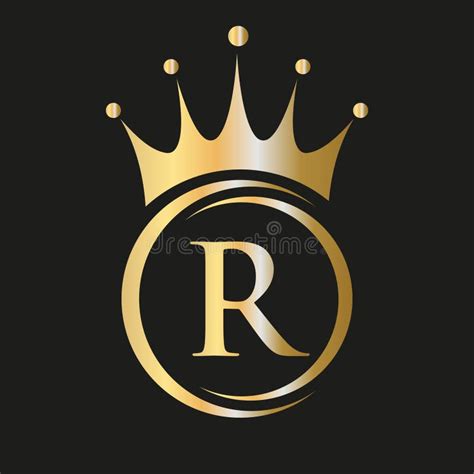 Letter R Crown Logo Royal Crown Logo For Spa Yoga Beauty Fashion