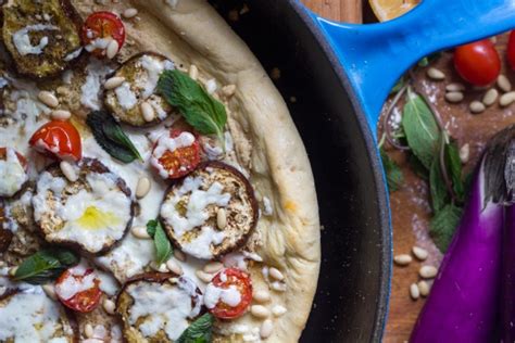 Middle Eastern Flatbread With Eggplant Tahini Sauce And Zaatar What