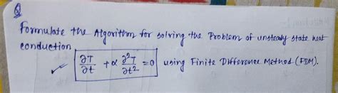 Solved This Is CFD Problem Finite Difference Method So Chegg