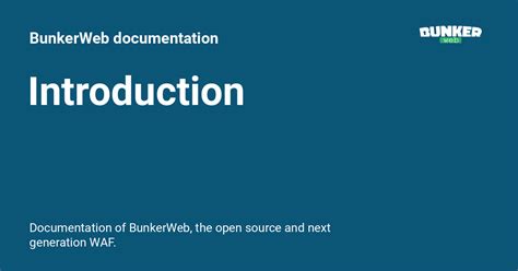 Bunkerweb Documentation