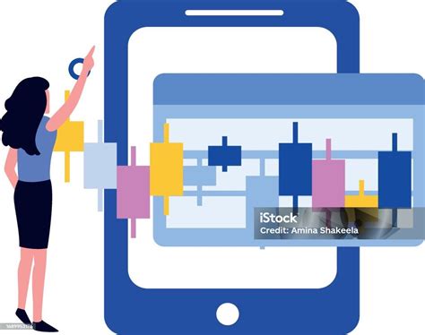 Girl Looking At Market Analytics Stock Illustration Download Image Now Analyzing