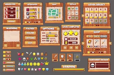 Premium Vector Interface Game Design