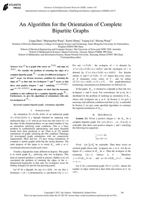 Pdf An Algorithm For The Orientation Of Complete Bipartite Graphs