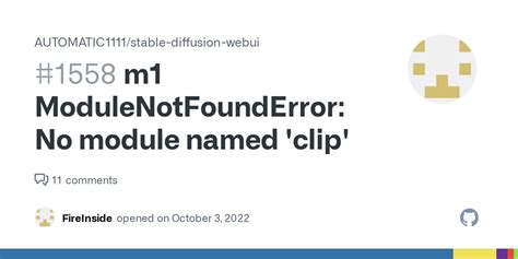M1 ModuleNotFoundError No Module Named Clip Issue 1558