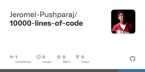Github Jeromel Pushparaj10000 Lines Of Code
