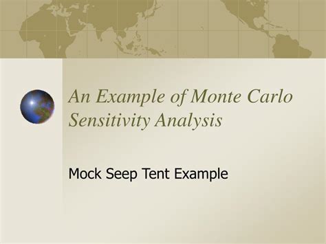 Ppt An Example Of Monte Carlo Sensitivity Analysis Powerpoint Presentation Id 515169