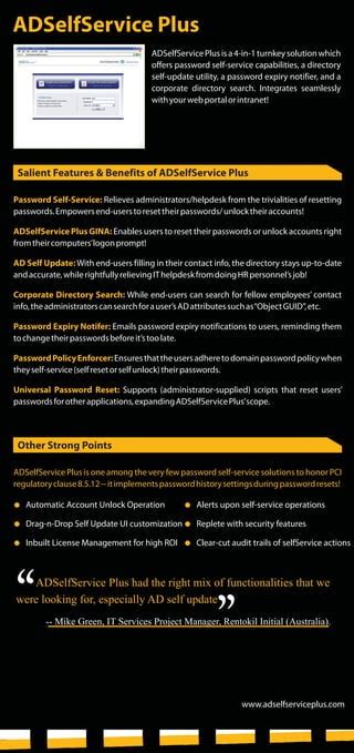 Active Directory Solutions Brochure Pdf