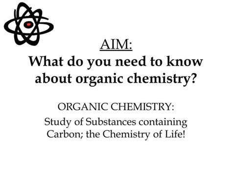 Organic Chemistry Review Ppt