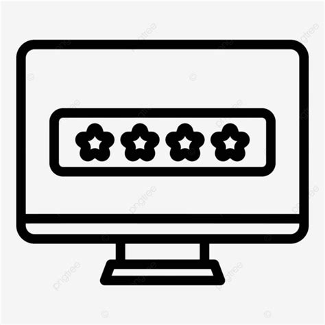 Pc Outline Vector Hd Images Pc Password Icon Outline Vector Number Thin Mobile Png Image For