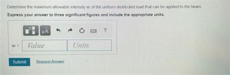 Solved The Distributed Loading W Figure 1 Passes Through