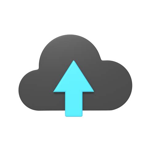 3d icon of upload data with arrow up and cloud 23281034 png