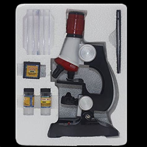 Microscope Kit Lab Led 1200x Home School Education Grandado
