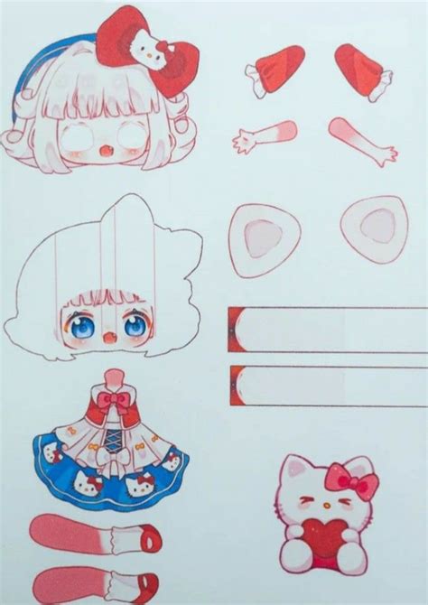 Pin Oleh ♡preem♡ Di ตุ๊กตากระดาษขยับได้ Boneka Seni Boneka Kertas Kreatif