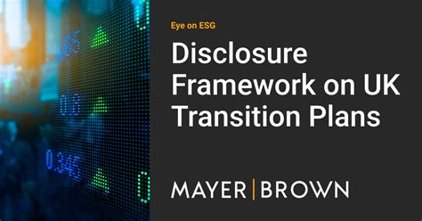 Disclosure Framework On Uk Transition Plans Eye On Esg
