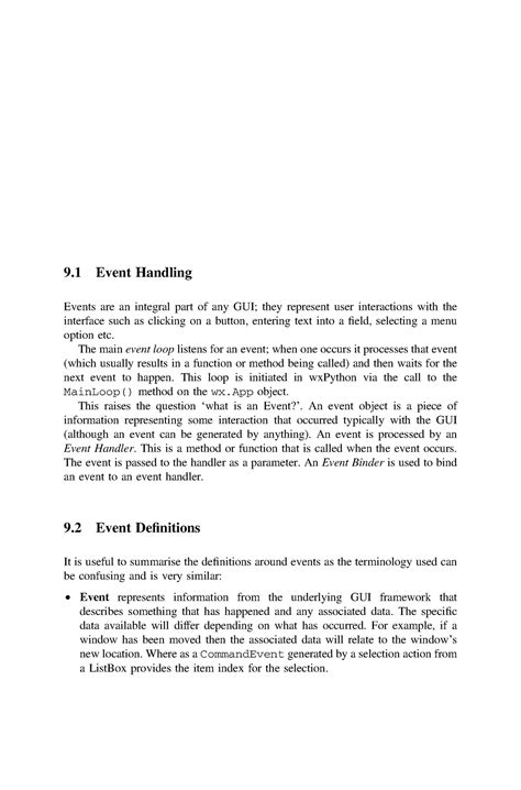 Advanced Python 9 Event Handling Events Are An Integral Part Of Any