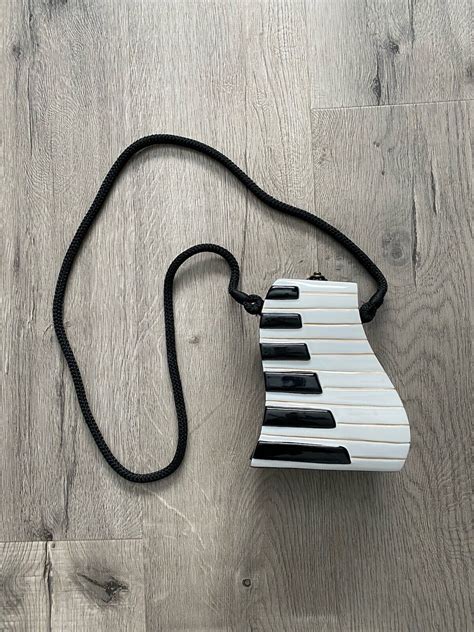 Vintage Timmy Woods Piano Keyboard Black White Acacia… Gem