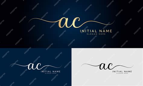 Premium Vector Ac Initial Handwriting Signature Logo Design