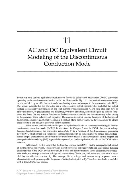 Ac And Dc Equivalent Circuit Modeling Of The Discontinuous Conduction Mode Pdf Electrical