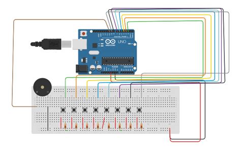 Circuit Design Project1 Piano Sound On Tinkercad Tinkercad