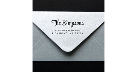 Stylish Script Return Address Self Inking Stamp Zazzle