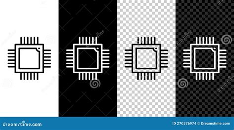 Isometric Computer Processor With Microcircuits Cpu Icon Isolated On