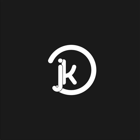 Initials Jk Logo Monogram With Simple Circles Lines 28266988 Vector Art