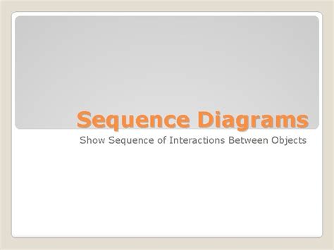 Sequence Diagrams Show Sequence Of Interactions Between Objects