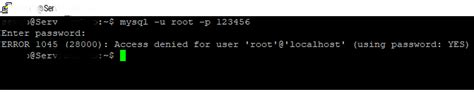 Mysql 1045 Access Denied For User Rootlocalhost Using