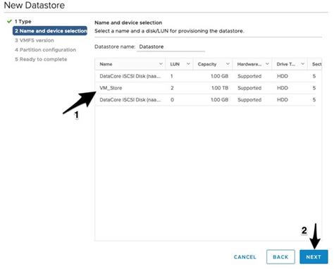 Creating A VMFS Datastore For Virtual Machines