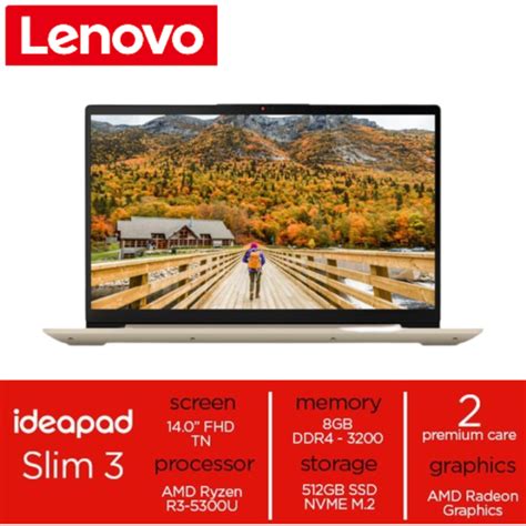 Laptop Lenovo Slim Lenovo Ideapad 14alc6 48id 14fhd Tn Ryzen 3 5300u