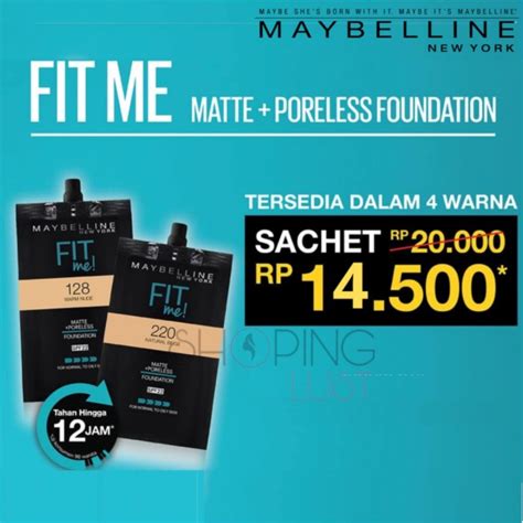 Jual Maybelline Fit Me Matte And Poreless Foundation Sachet 5ml Shopee