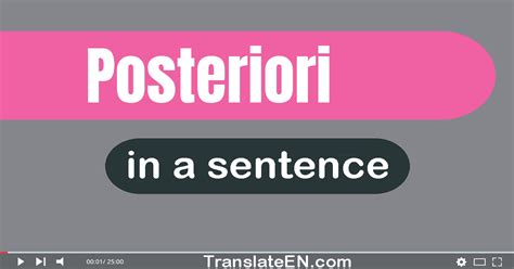 Posteriori In A Sentence