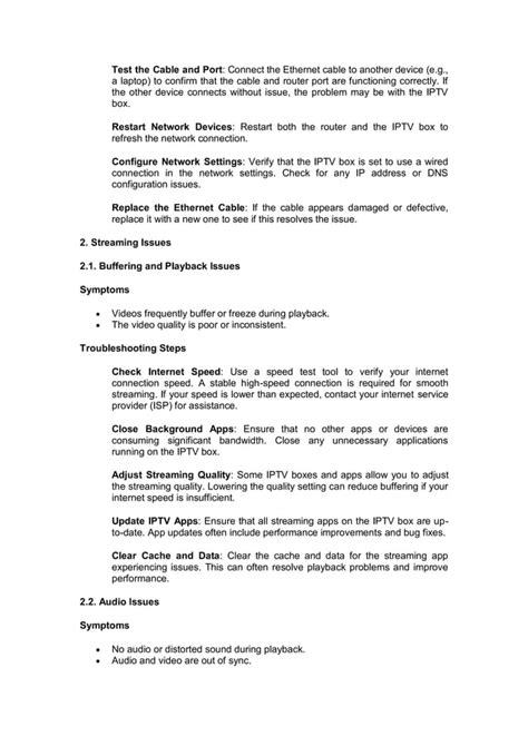 Troubleshooting Common IPTV Box Issues A Step By Step Guide Pdf Home Entertainment Systems